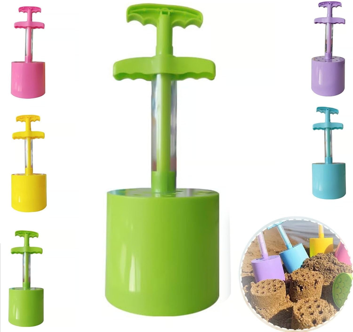 Beach Castle Honeycomb Sandcastles Mold-Like A Pro, Colorful Plastic ...