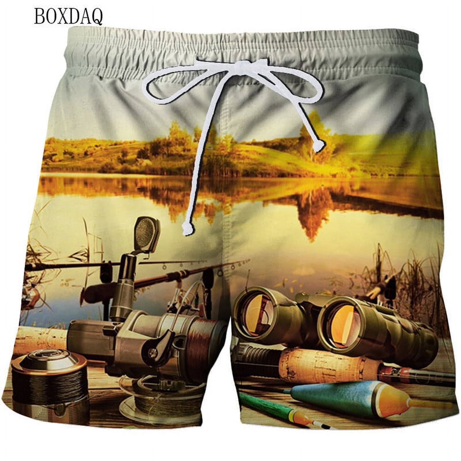 Beach Casual Men's Shorts Fashion 3d Printed Fishing Style Man Shorts ...