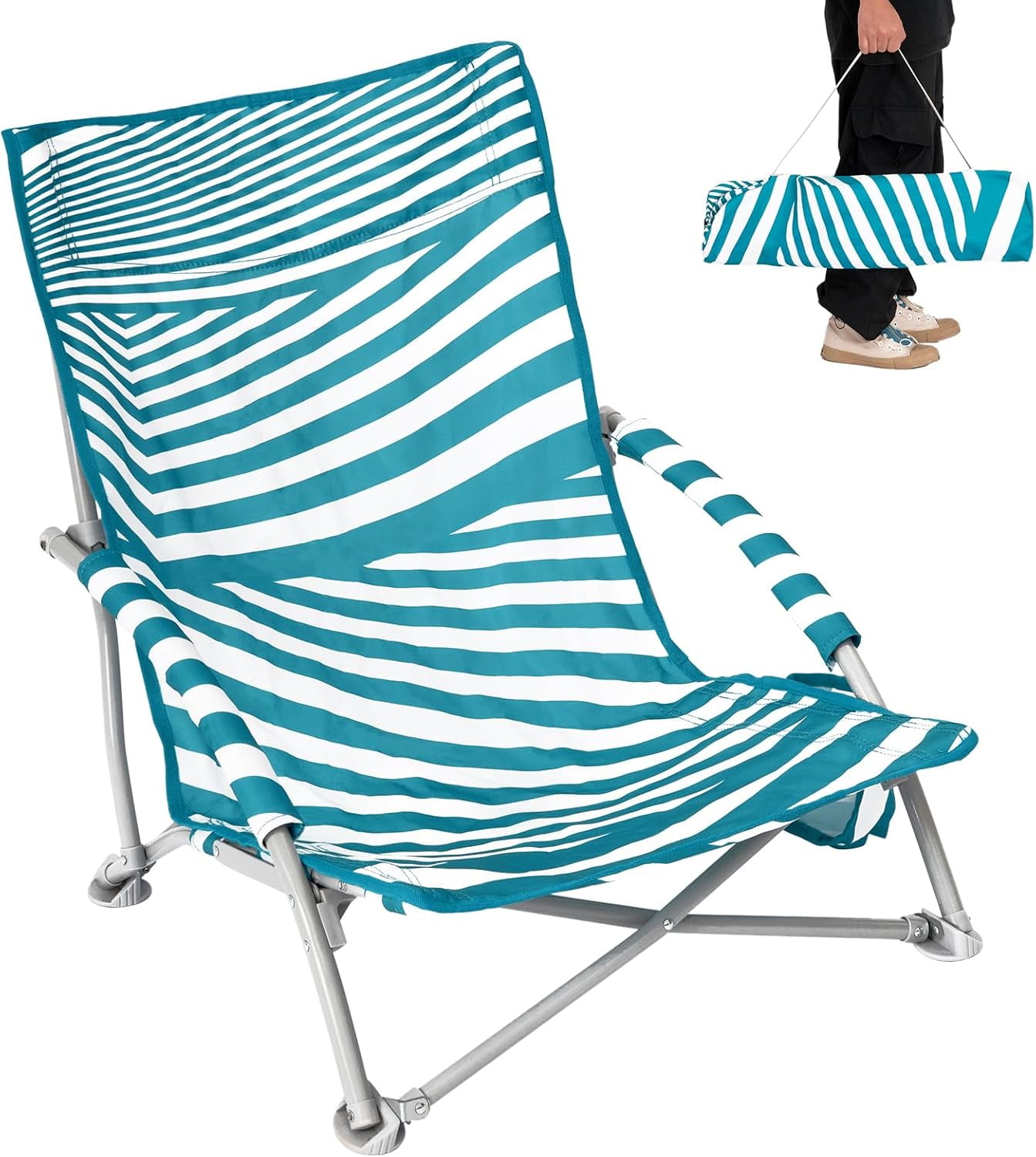 Beach Chair with Backpack Straps, Heavy Duty Backpack Beach Chairs for ...