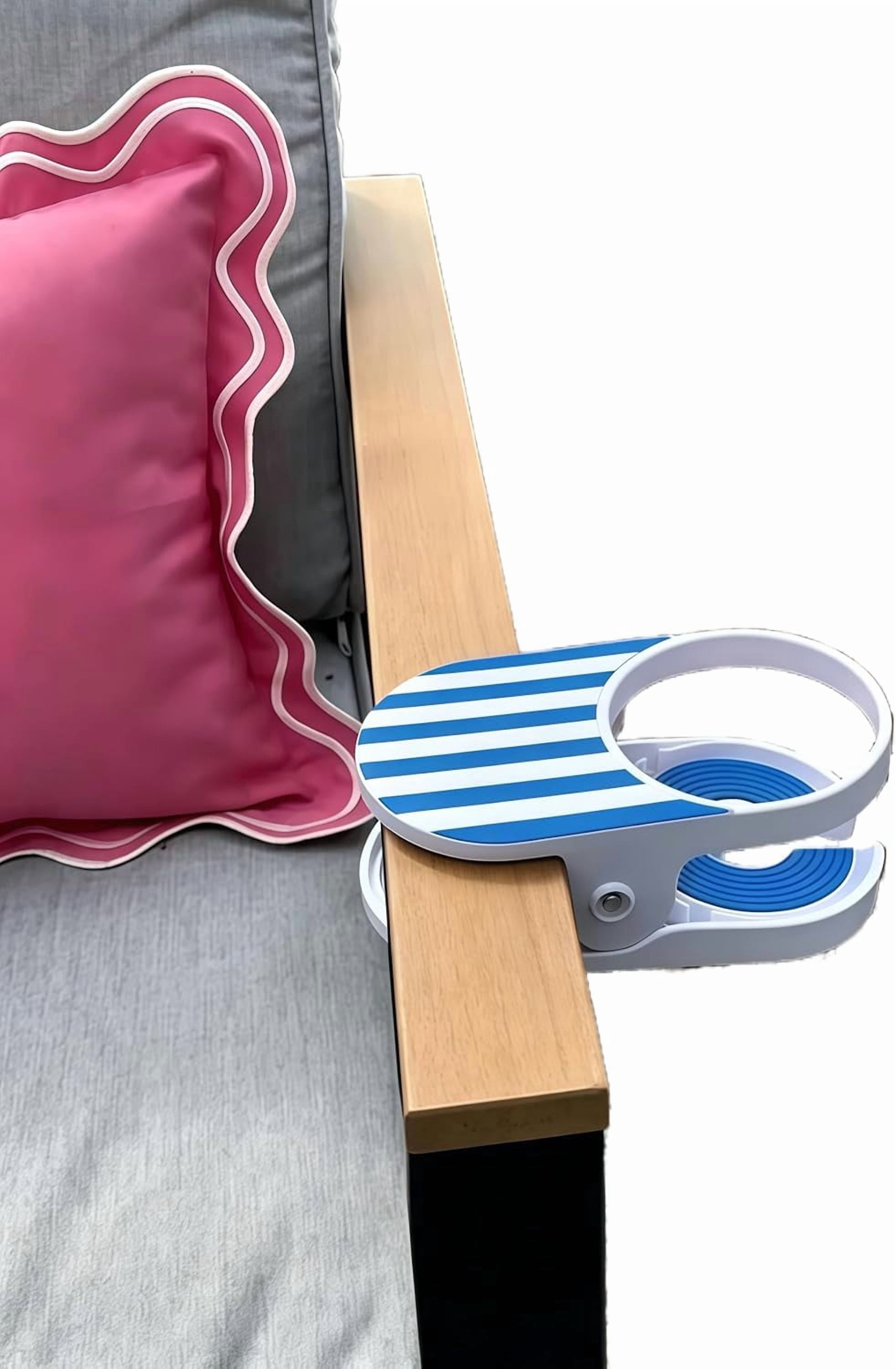 Beach Chair Cup Holder with Clamp, Portable Clip-On Drink Holder for ...