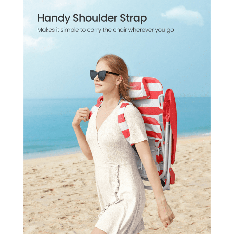 Beach Chair, Folding Camping Chair, Portable Outdoor Chair, 331 Lb ...