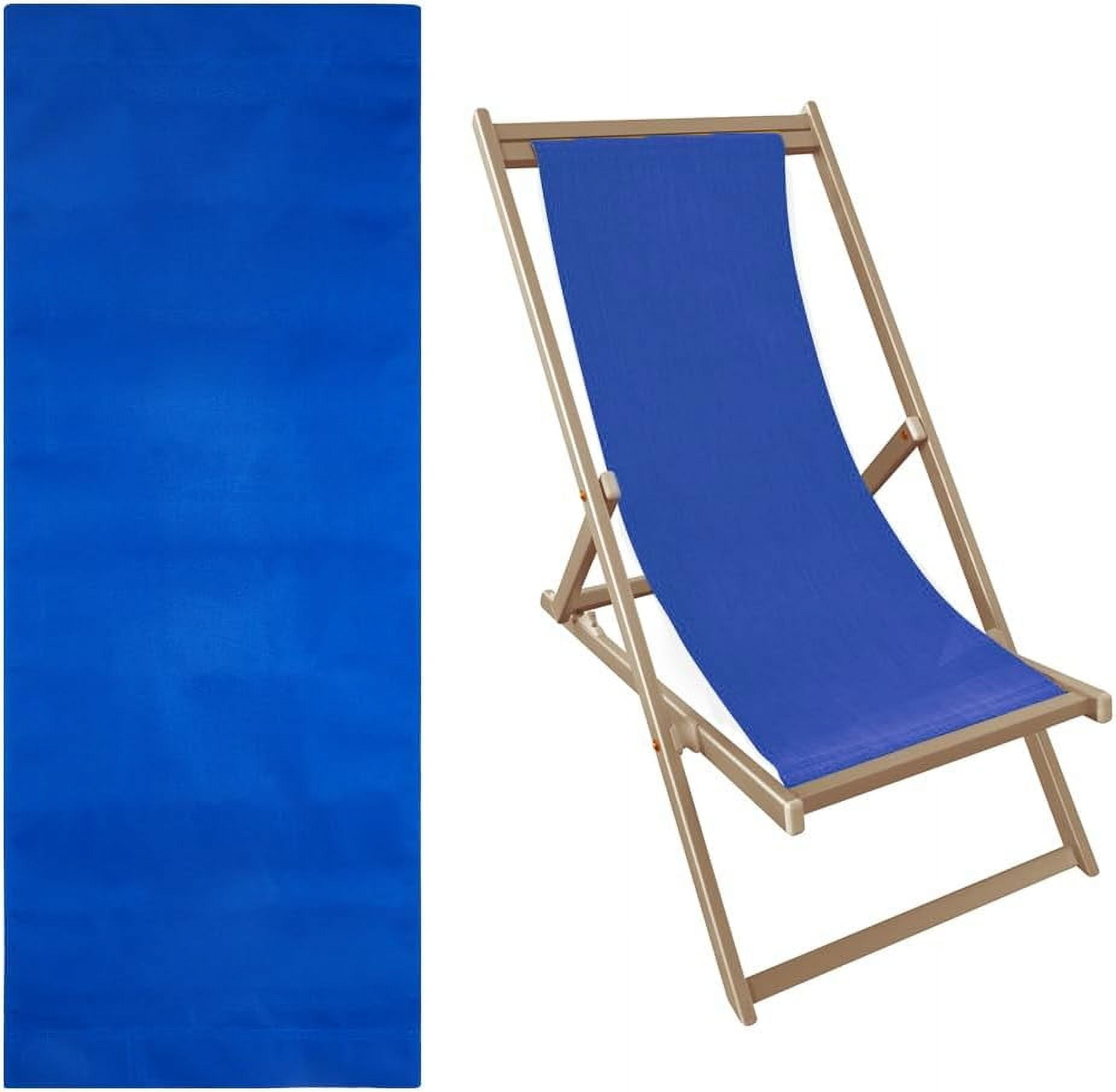 Beach Chair Replacement Fabric 45x16.92 Inch Sling Chair Canvas Blue ...