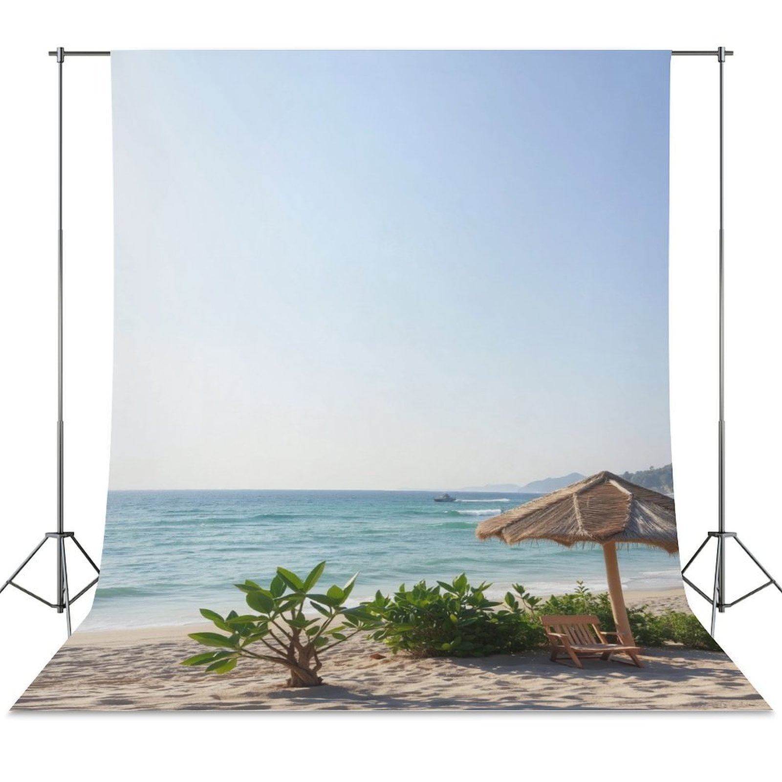Beach Chair Umbrella Sand Party Backdrop Birthday Decoration ...