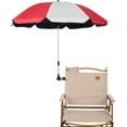 Beach Chair Umbrella with Universal Clamp,360 ° Adjustable Sunshade ...