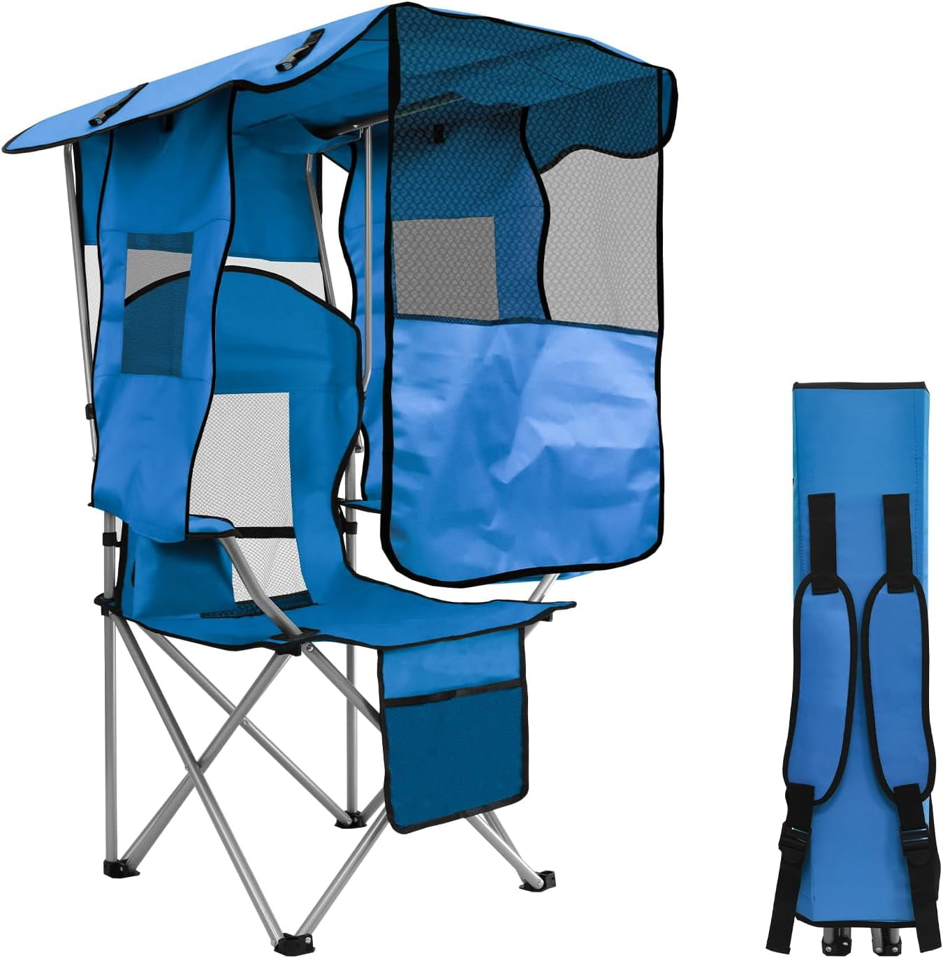 Double Camping Chair With Canopy KOTEK 2-Person Camping Chair With ...