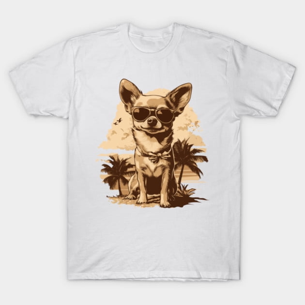 Beach Chihuahua Summer Tropical Ocean Coconut Cocktail Tiny Puppy ...