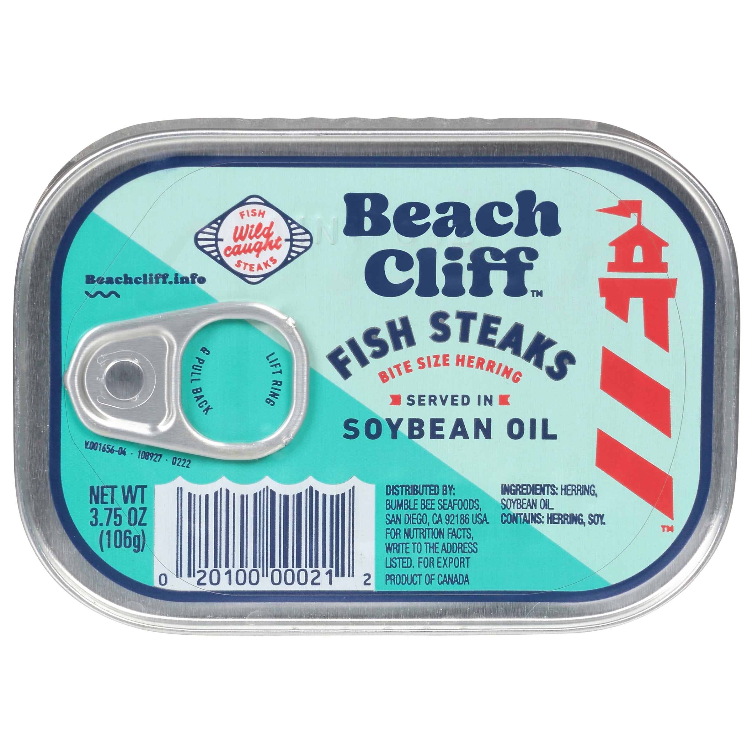 Beach Cliff, Wild Caught Fish Steaks, 3.75 oz, in Soybean Oil - Walmart.com