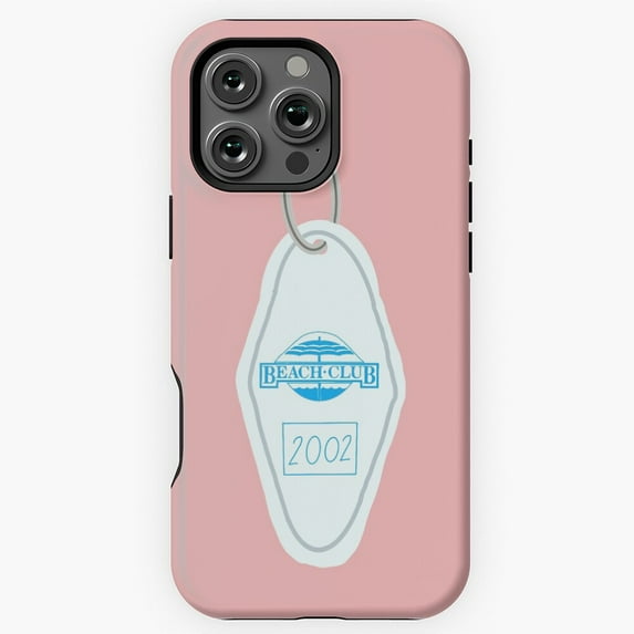 Beach Club Key Chain Fun Minimalist Illustration iPhone Case 17 16 15 ...