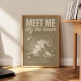 Beach Club Typography Coastal Neutral Trendy Summer Modern Poster ...