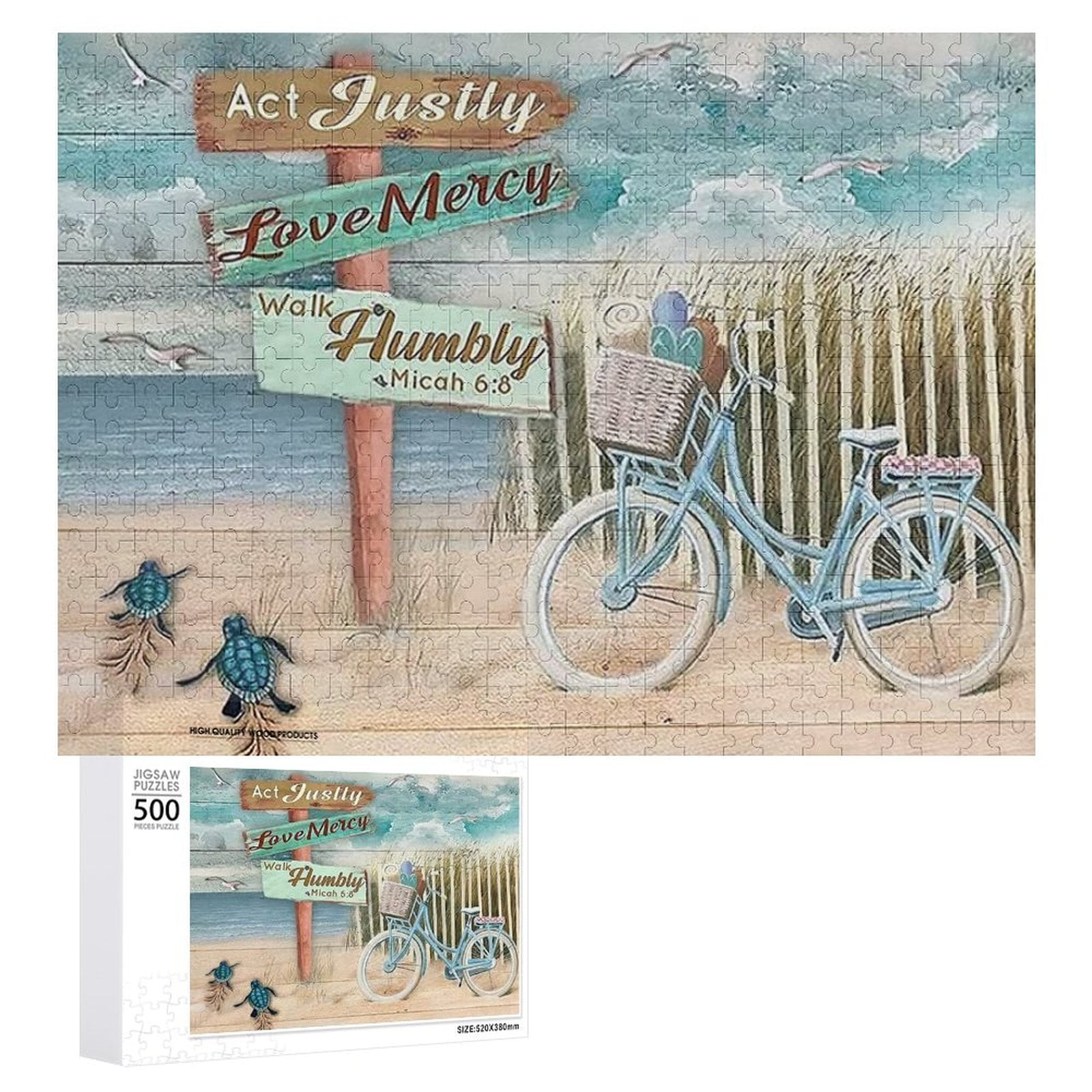 Beach Coastal 500 Piece Jigsaw Puzzle for Adults and Families - Ocean ...