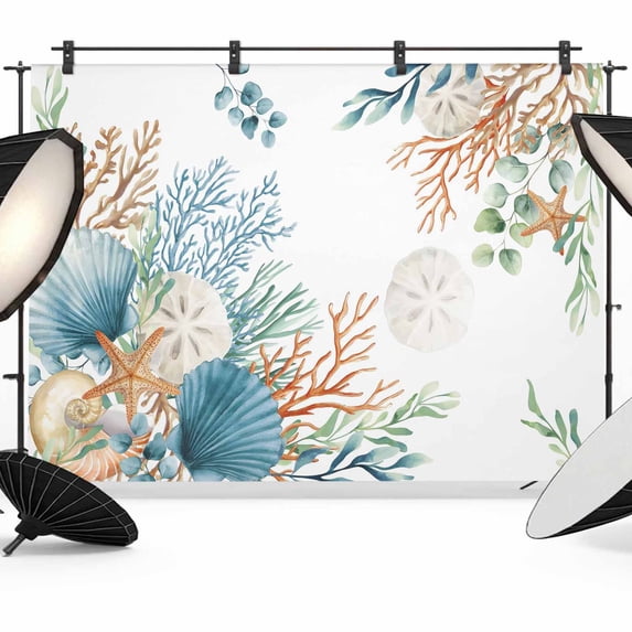Beach Coastal Backdrop for Photography,Fabric Photo Background Backdrop ...