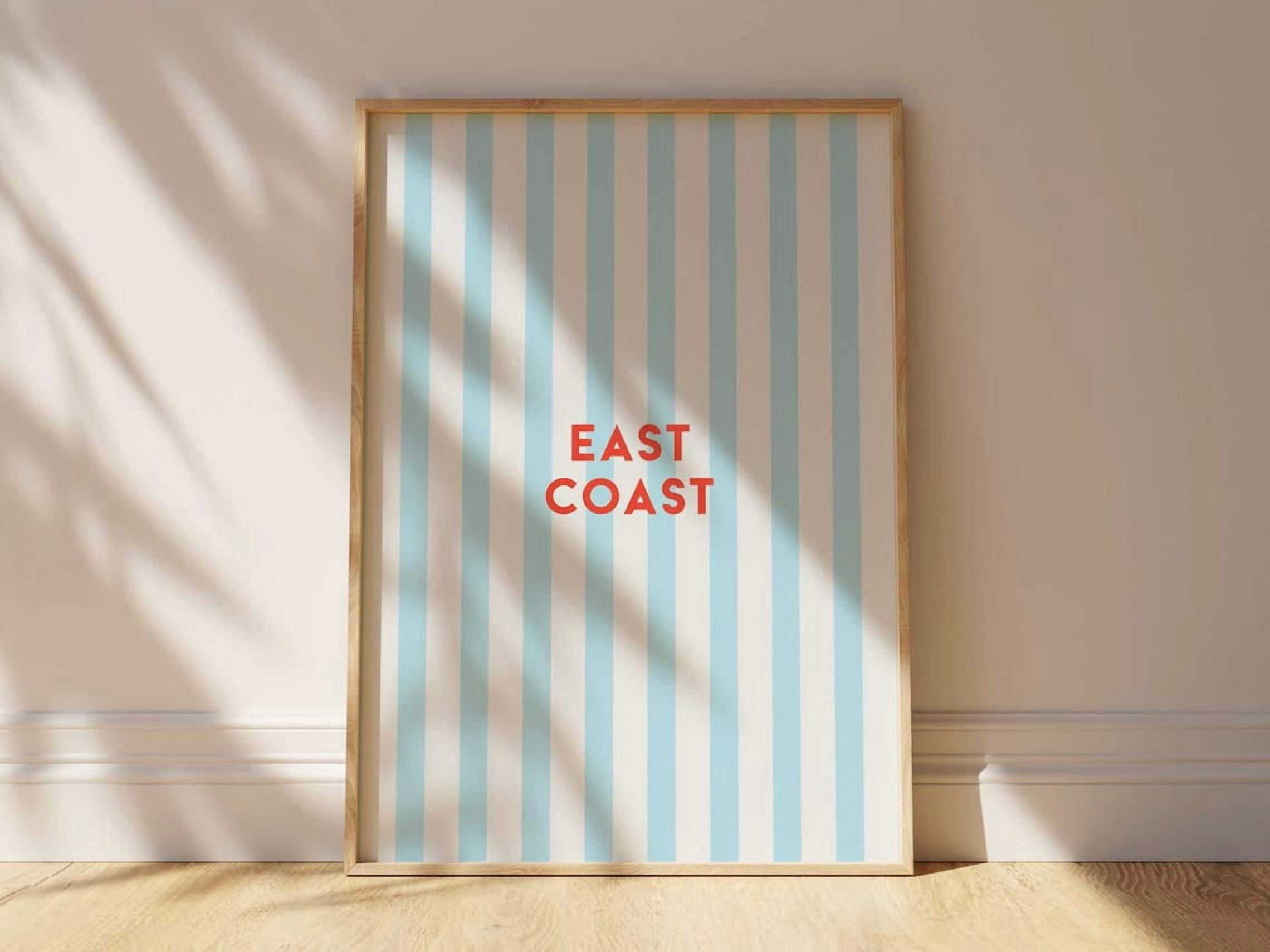 Beach Coastal East Coast Typography Summer Decor Beachy Lover ...