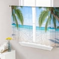 Beach Coastal Sheer Curtains for Living Room Bedroom, Starfish Palm ...