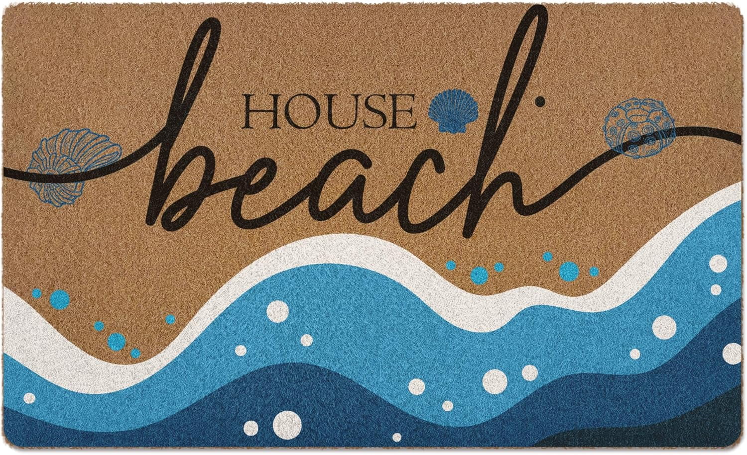 Beach Coastal Summer Door Mat, Beach House Doormat, Ocean Welcome Front ...