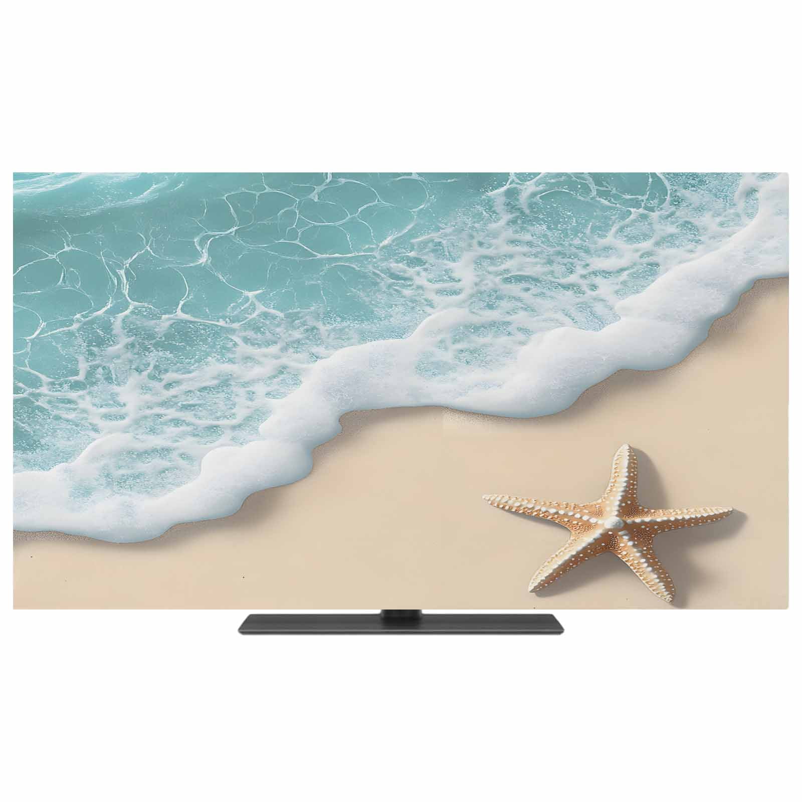 Beach Coastal TV Dust Cover,Stretchable TV Screen Desktop Computer ...