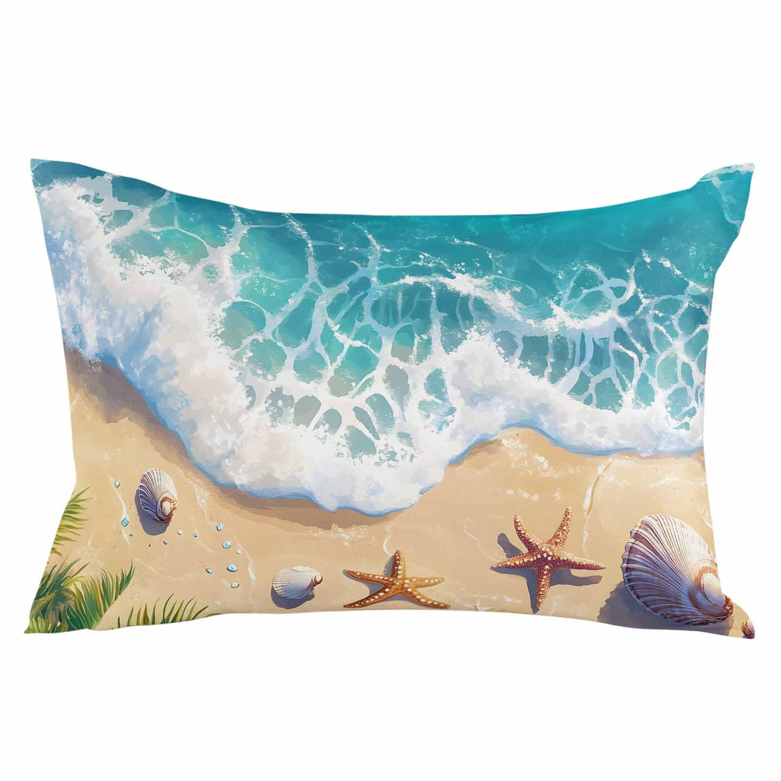 Beach Coastal Throw Pillow Cover 20 x 30 Inch Decorative Pillow Cover ...