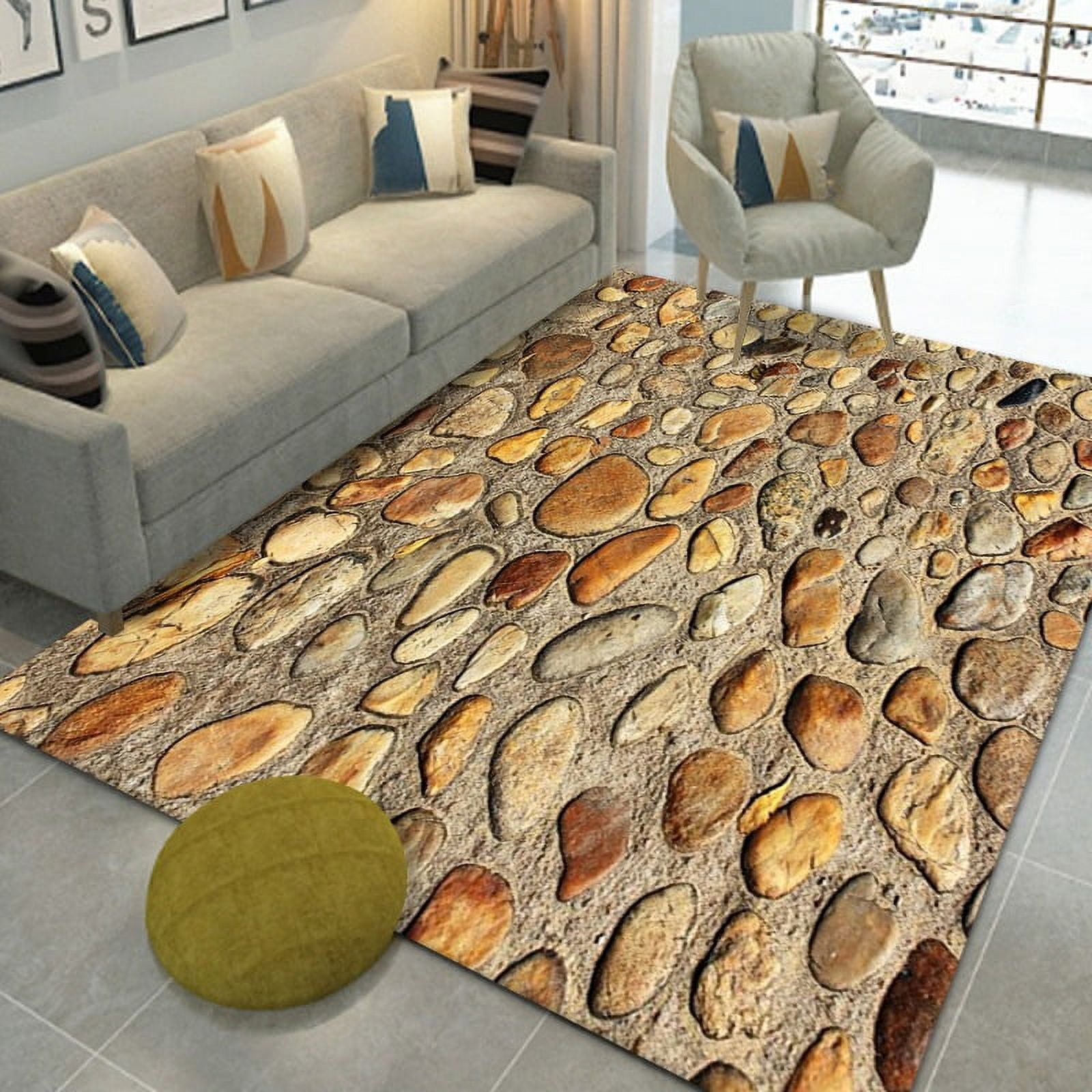 Beach Cobblestone 3D Printed Carpet Home Corridor Living Room Bedroom ...