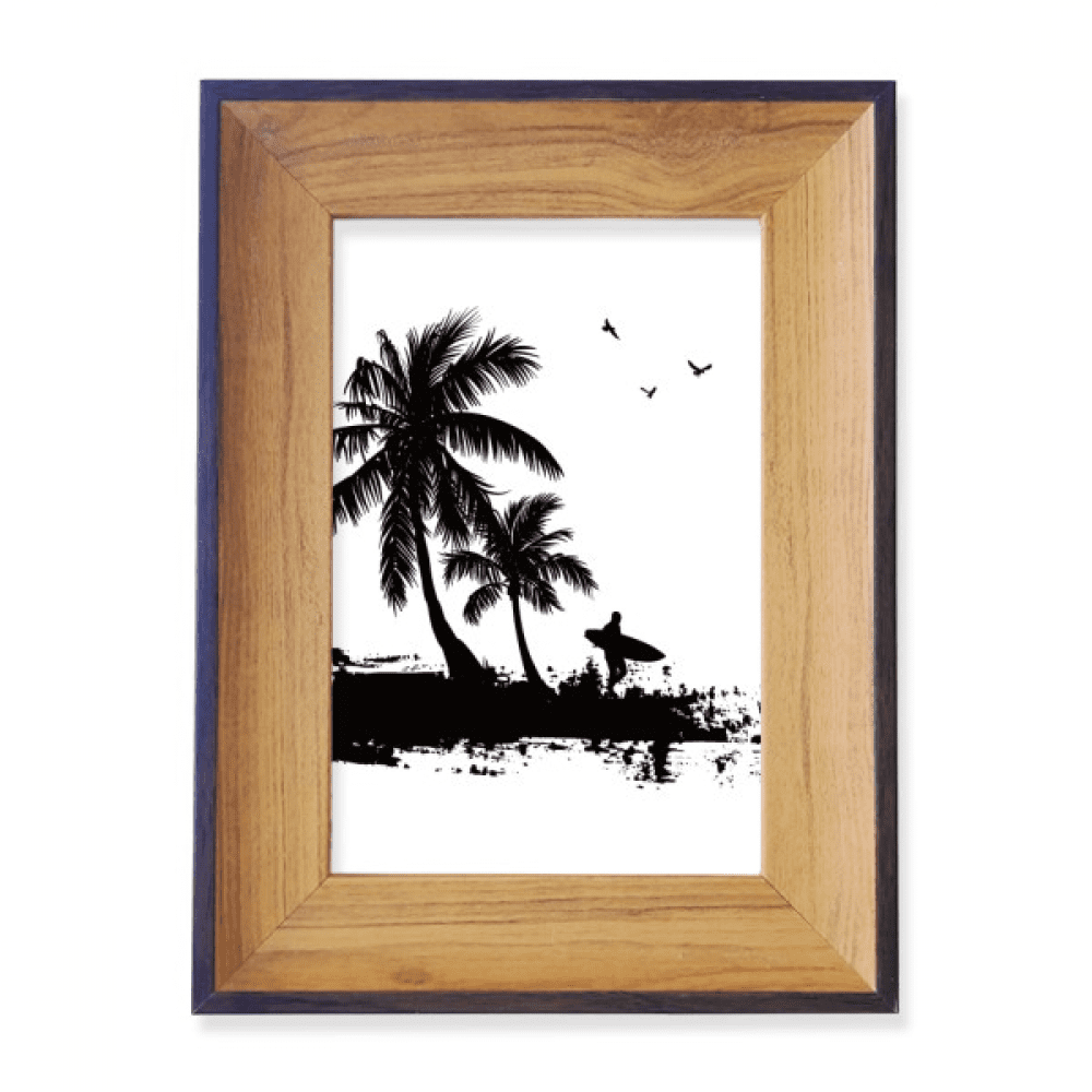 Beach Coconut Tree Illustration Pattern Photo Frame Exhibition Display ...