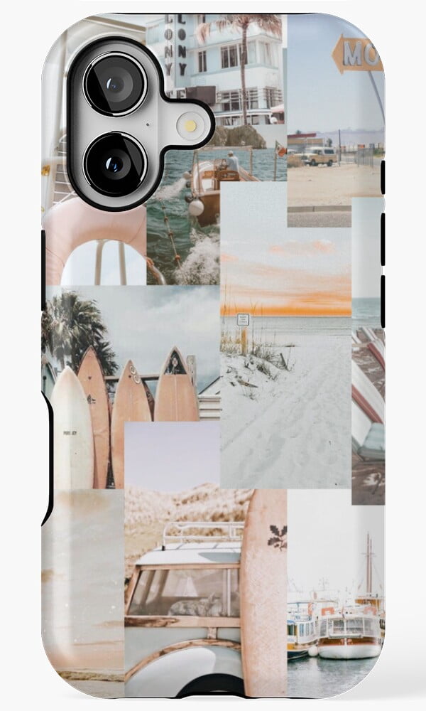 Beach Collage Summer Photo Aesthetic Art Phone Case for iPhone 17 16 15 ...