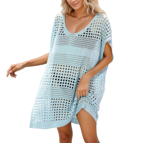 Beach Cover Up for Women Beach Shirt Vacation Sheer Bikini Cover Up ...