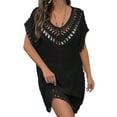 Beach Coverup Dress Hollow Out Plus Size Swimwear Bikini Swimsuit Cover ...