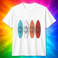 Beach Crab Theme Surfboards Surfer Retro Ocean Graphic Unisex T-shirt ...