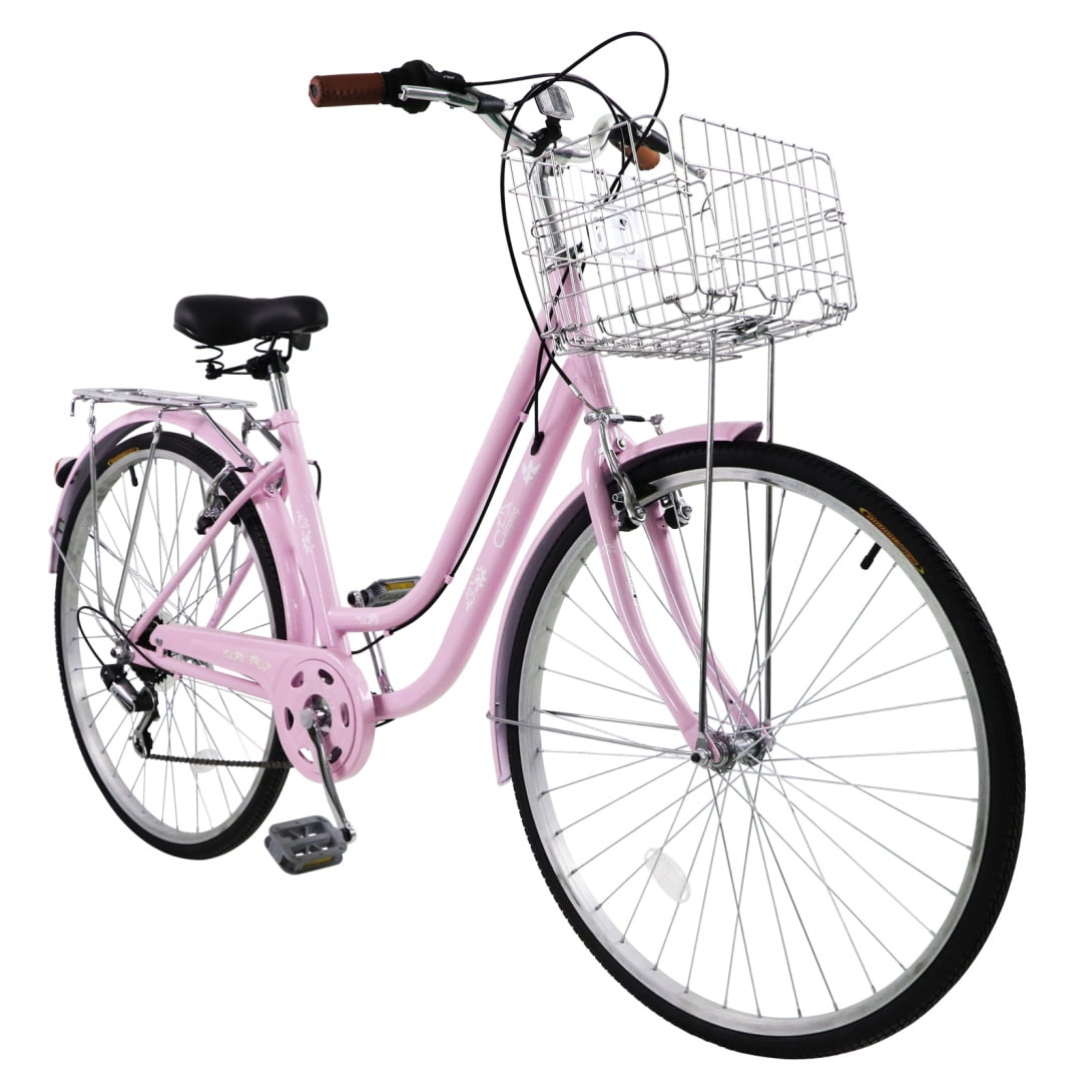 26in Women's Pink Cruiser Bike with 7-Speed, Adjustable Seat, V-Brake ...
