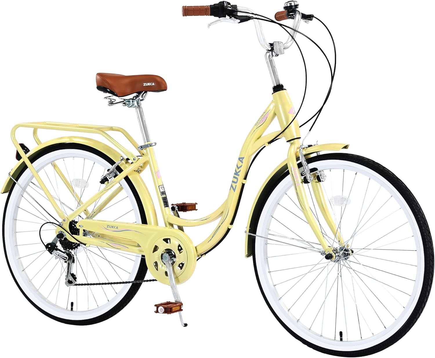 Beach Cruiser Bike for Women 24/26 Inch Ladies Bike 14 Speed Complete ...
