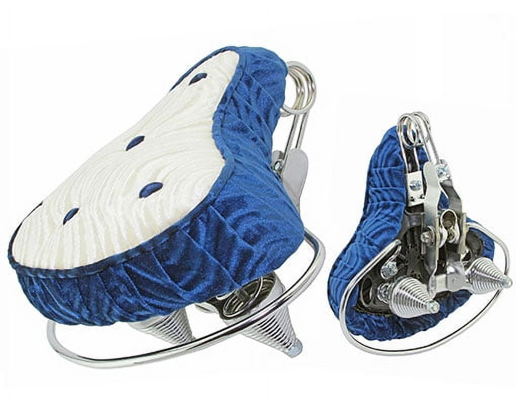 Beach Cruiser Seat Velour Blue and White. Bike Seat, bike saddle ...