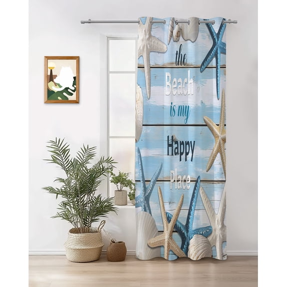 The Beach Curtains 84 inches Long for Living Room Bedroom Is My Happy ...