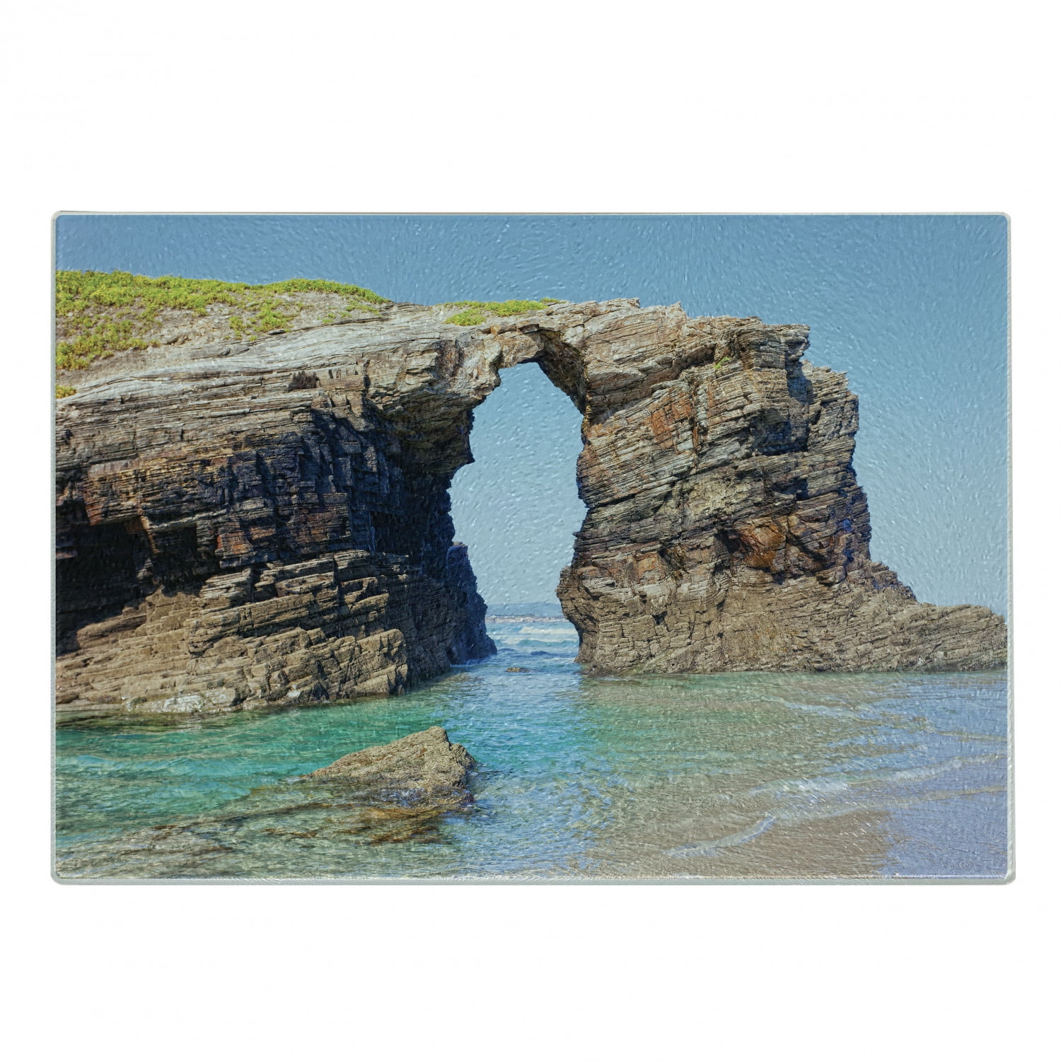 Beach Cutting Board, Old Rocky Stone Arches on Spanish Seacoast Summer ...