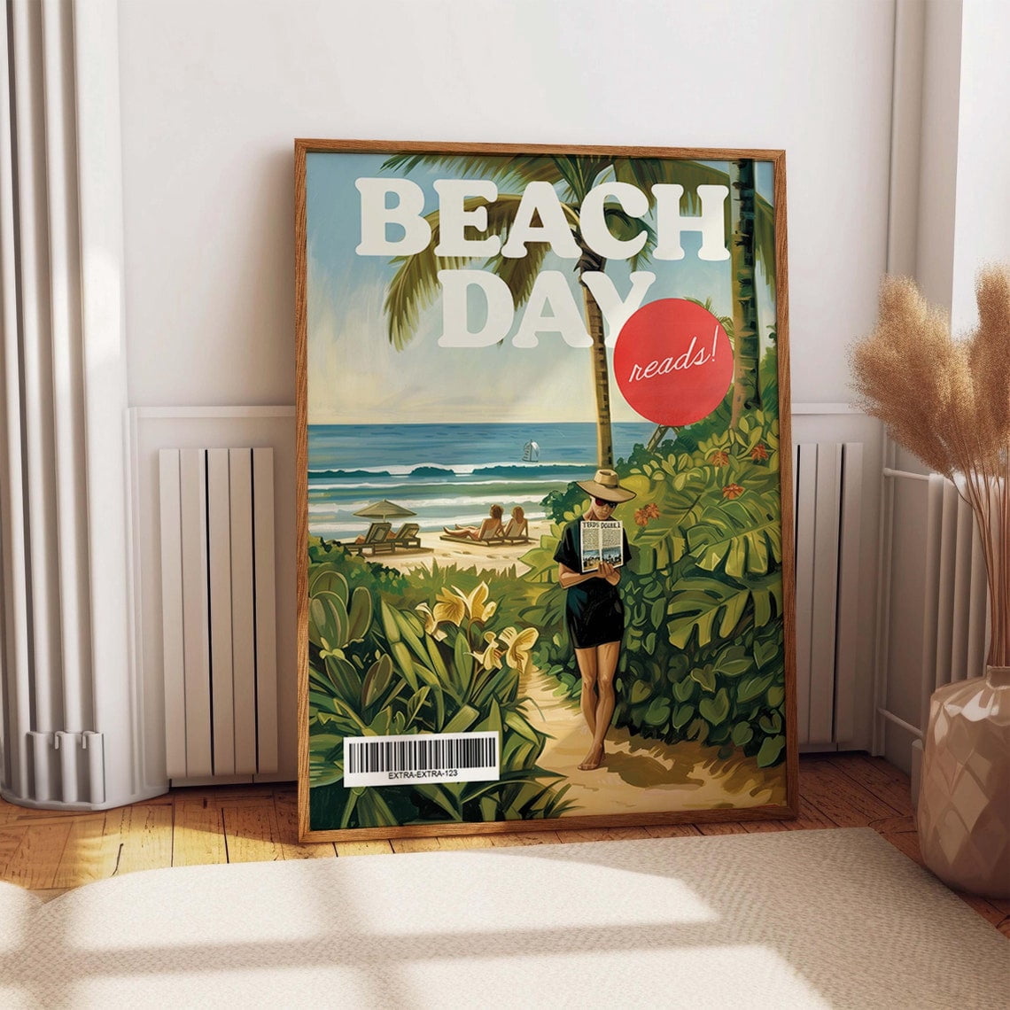 Beach Day Art Print - Relaxing Summer Vibes Wall Art Poster - Coastal ...