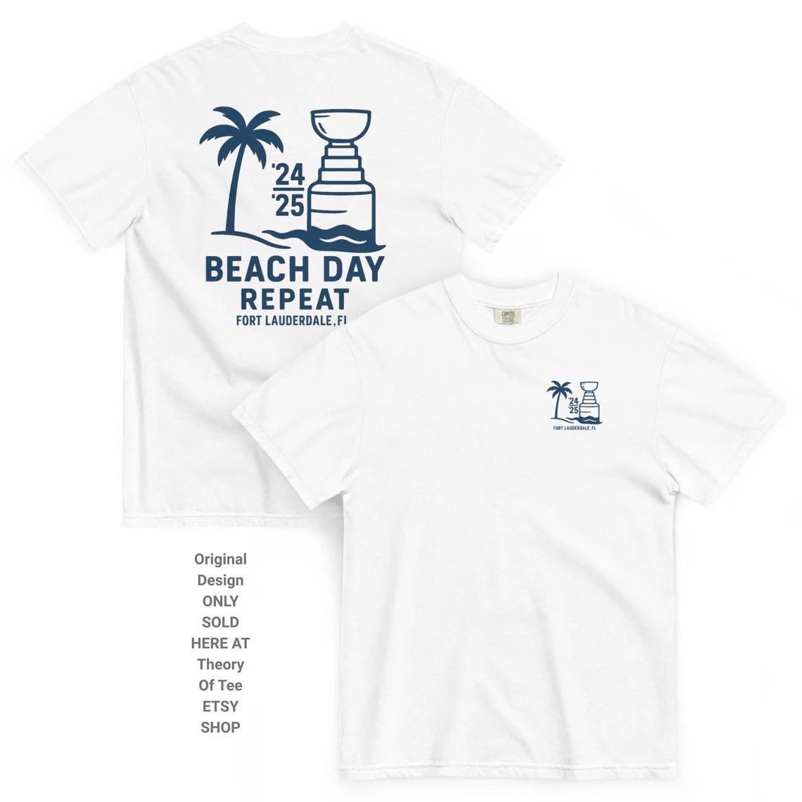 Beach Day Repeat - Stanley Cup in Florida Tshirt - Beach Vibes - Hockey ...