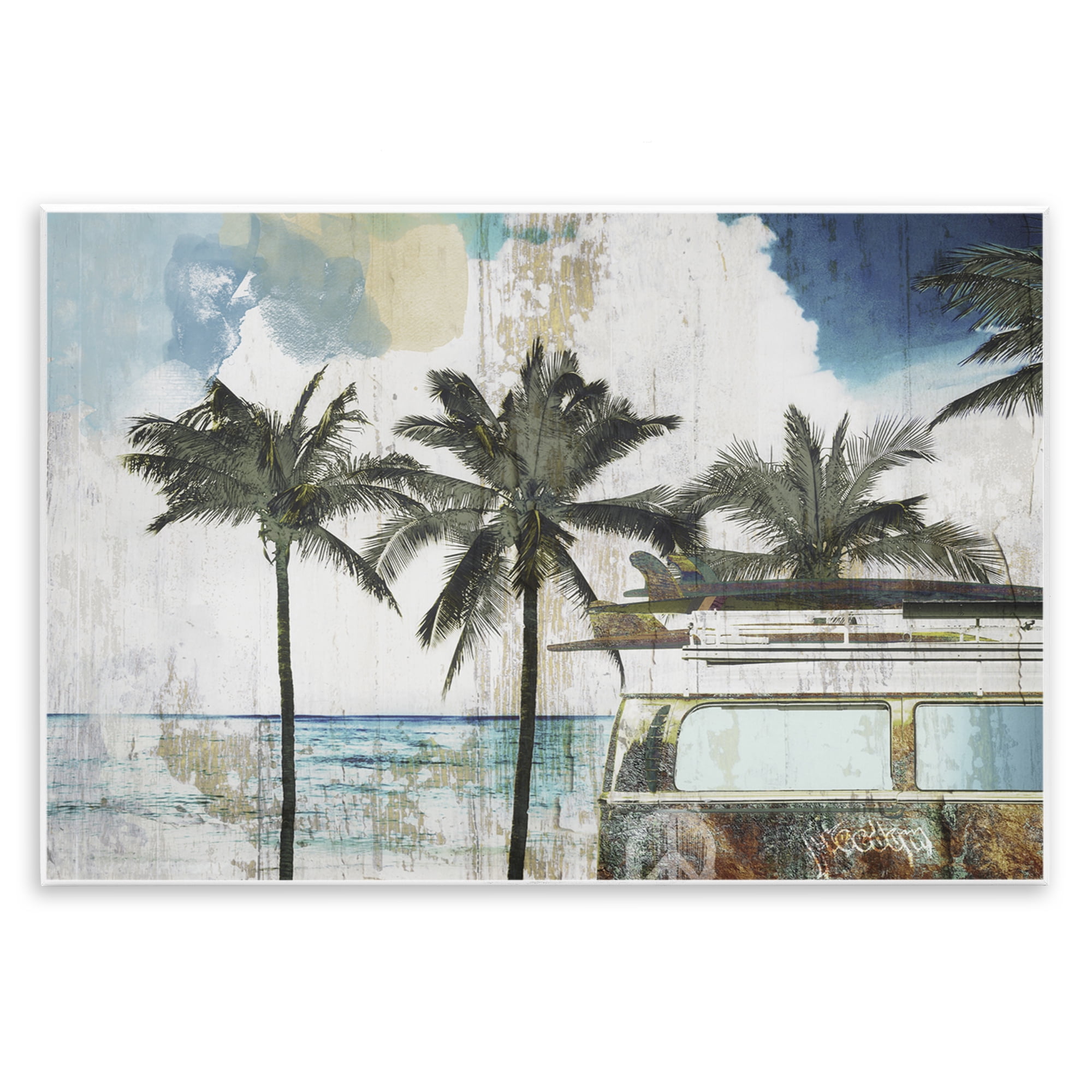 Beach Day Retro Vacation Wall Plaque Art, design by Sasha - Walmart.com
