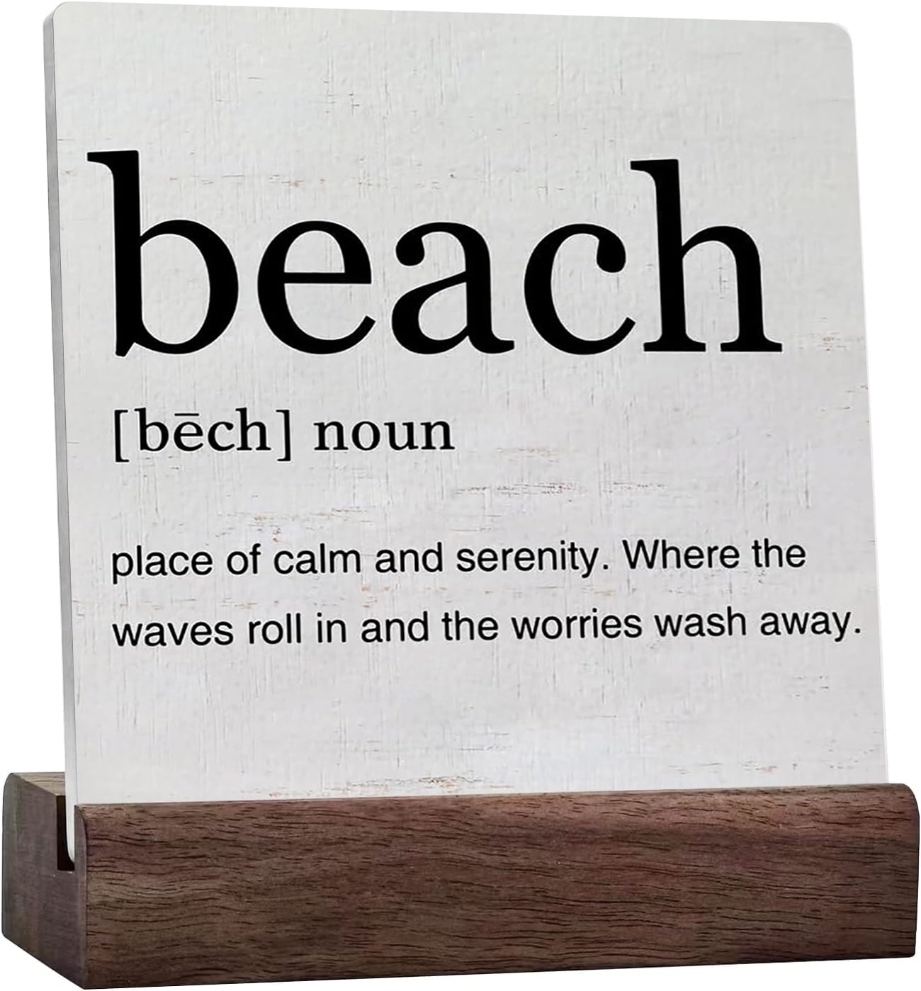 Beach Definition Art Ceramic Table Sign Rustic Beach House Decorative ...