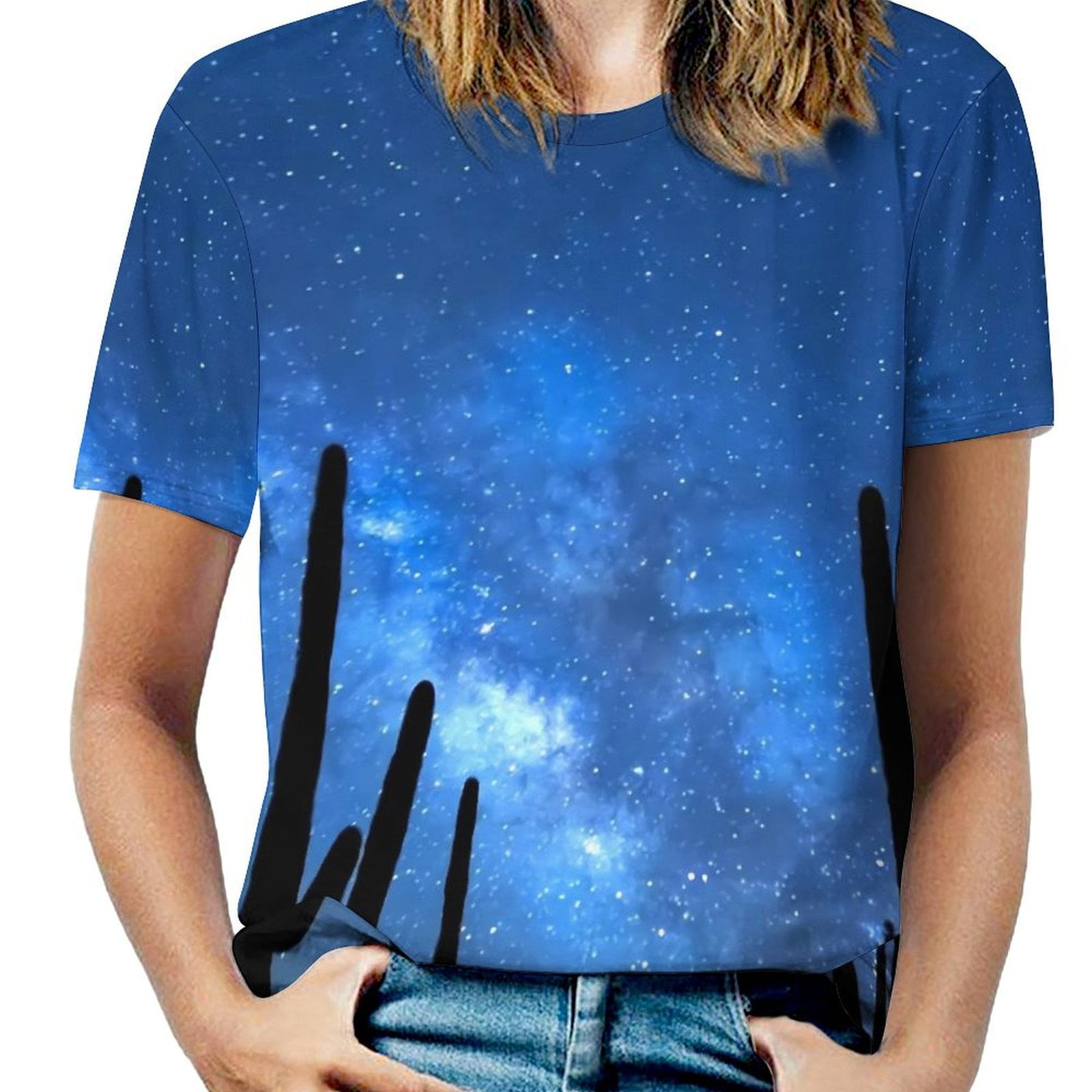 Beach Desert At Night T Shirts Abstract Nature Street Wear T-Shirt ...