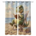 Beach Dinosaur Blackout Curtains for Bedroom/Living Room, Thermal ...
