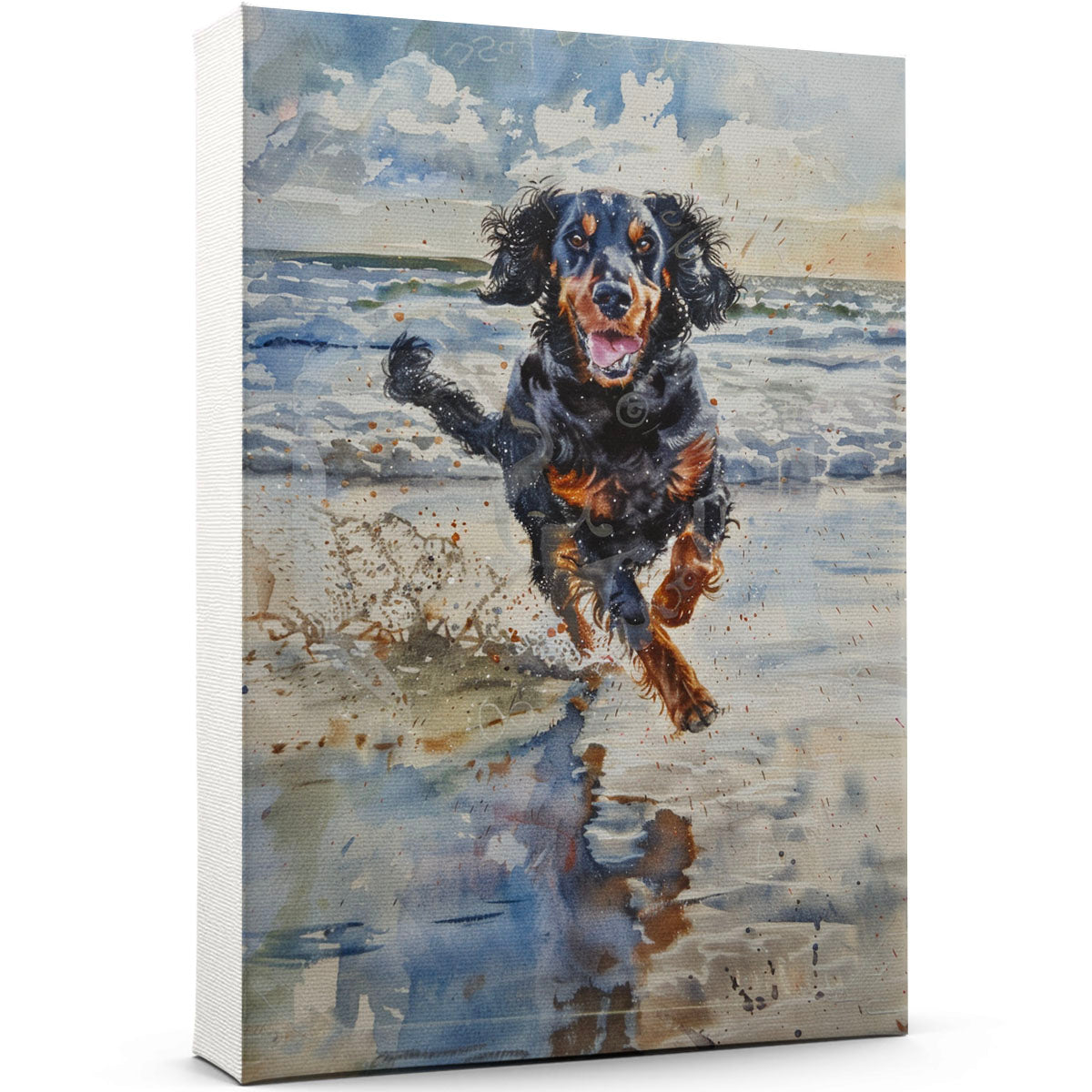 Beach Dogs Art - Gordon Setter Dog Canvas, Dog Pictures Wall Decor, Dog ...