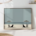 Beach Dogs Art Modern Coastal Minimalist Pet Ocean Wall Decoration ...