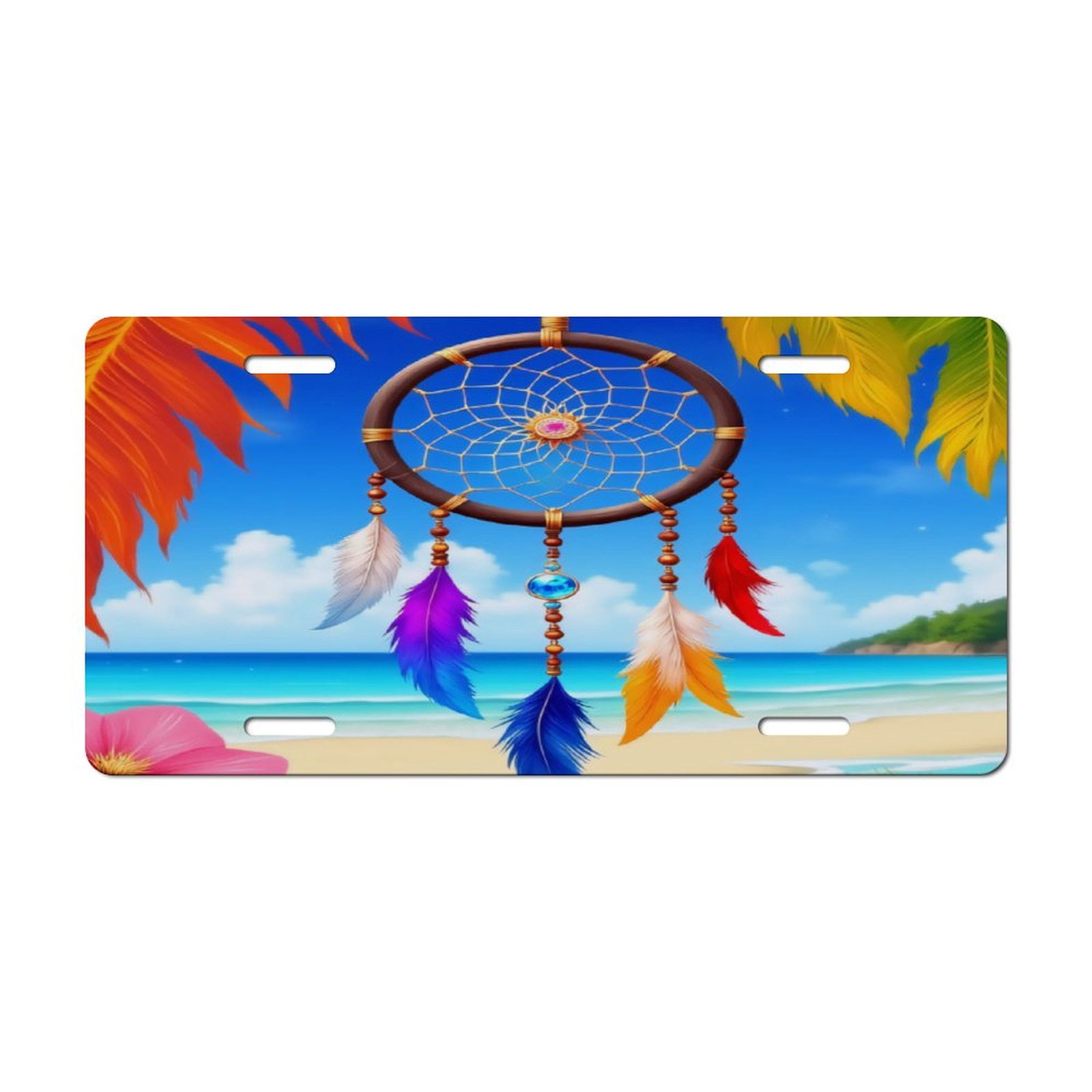Beach Dreamcatcher Scene(1) Car Decorative Front License Plate,Vanity ...