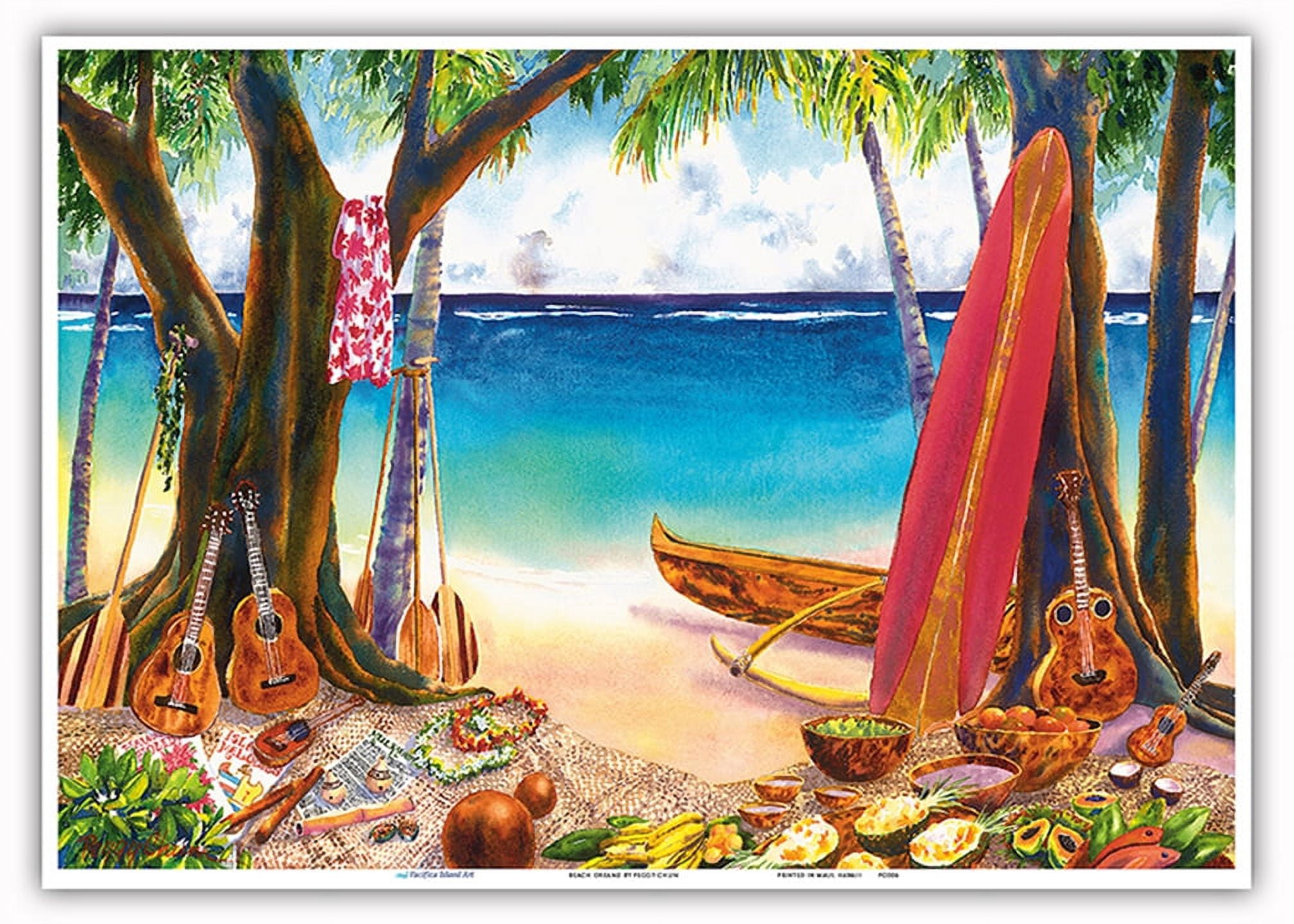 Beach Dreams - Hawaiian Beach Party - Ukuleles Surfboards - From an ...