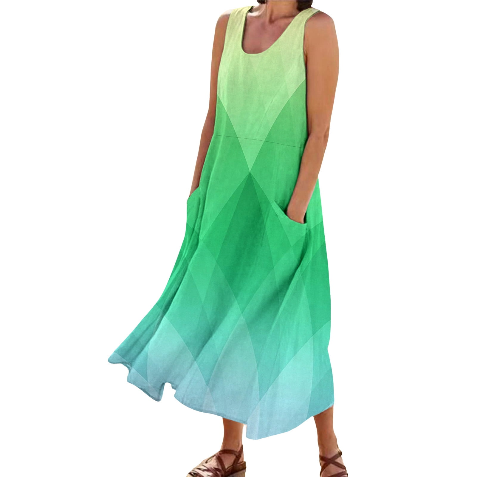 Beach Dresses for Women 2024 Vacation Plus Size Flowy Layered Party ...