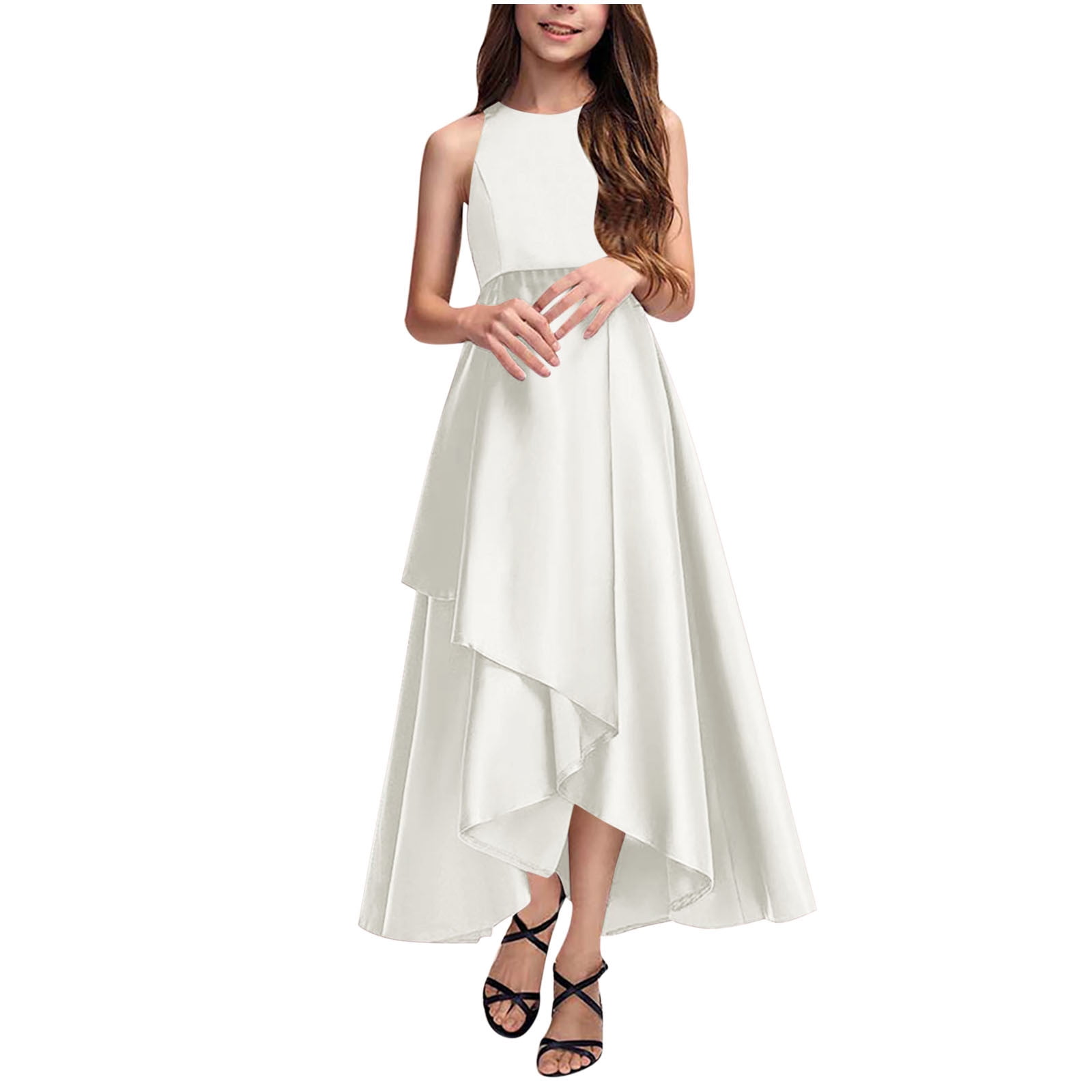 Beach Dresses for Girl New Teen Girls a Line Dresses High Waist ...