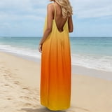 Beach Dresses for Women Halter Top Open Back Cami Dress Party Casual ...