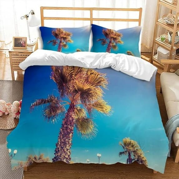 Beach Duvet Cover Queen Ocean Bedding Kids Girls Boys Hawaiian Sea ...
