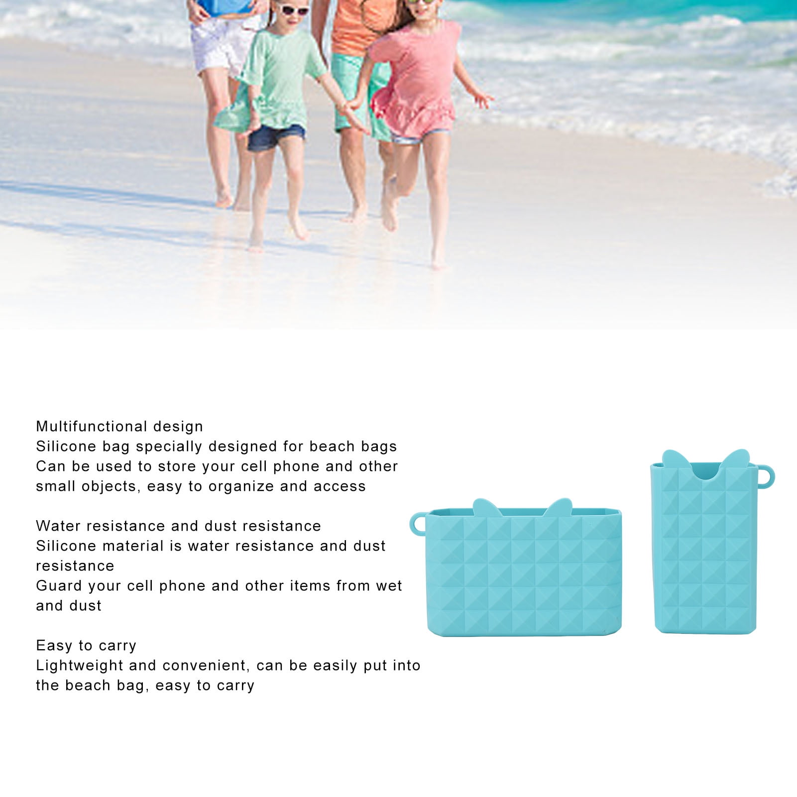 Beach Essentials , Silicone Phone Pouch For Beach Bags, Keeps Devices ...