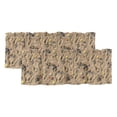 Beach Footprint 2 Panels Kitchen Valance, Summer Coastal Shells Sand ...