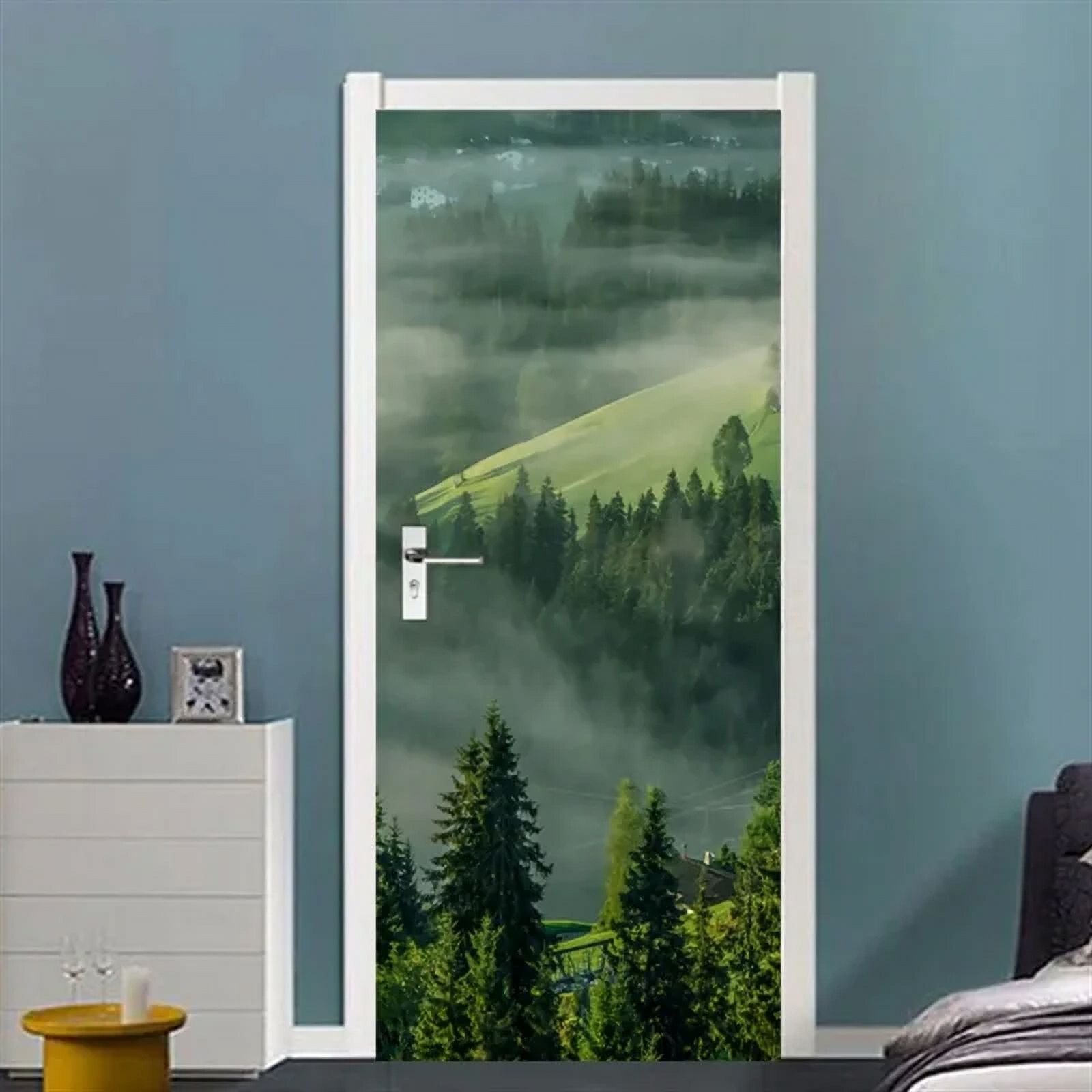 Beach Forest Nature Landscape Door Stickers 3D Town Street Photo ...