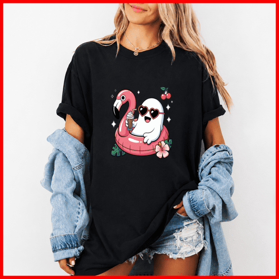 Beach Ghost Creep Summerween Aesthetic Graphic Trend Unisex T-Shirt, up ...