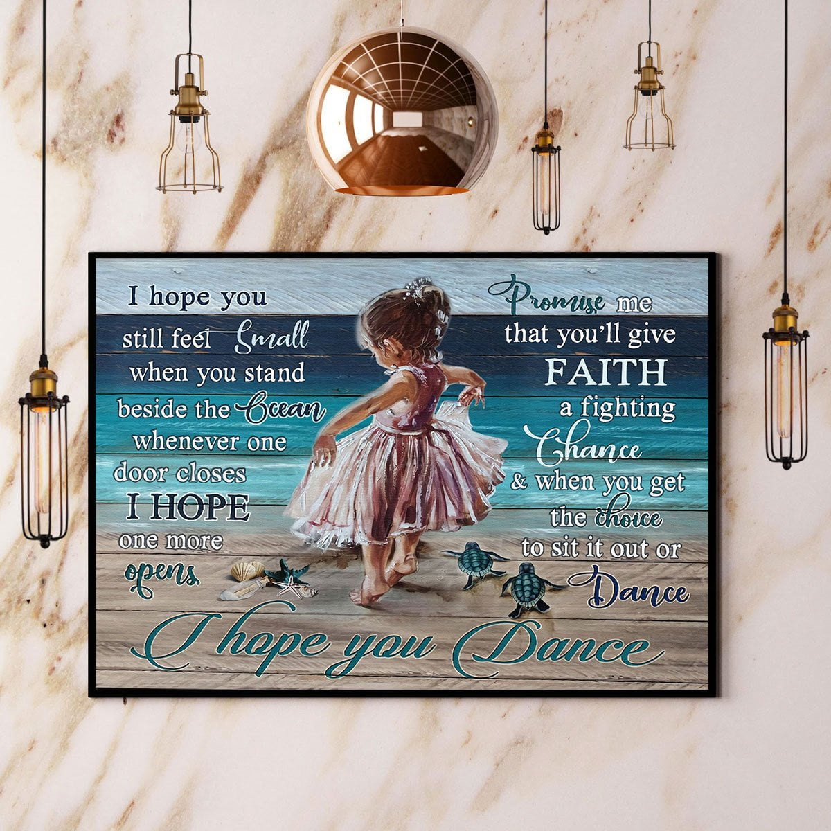 Beach Girl I Hope You Dance Paper Poster No Frame Matte Wall Art Decor ...